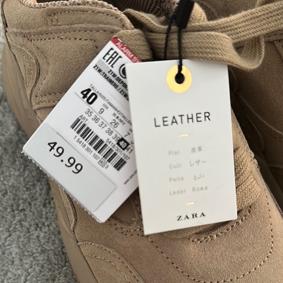 Zara | Shoes | Zara Tan Sneakers | Poshmark
